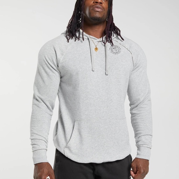 Gymshark | Shirts | Gymshark Legacy Hoodie Light Grey Marl Large Slim ...